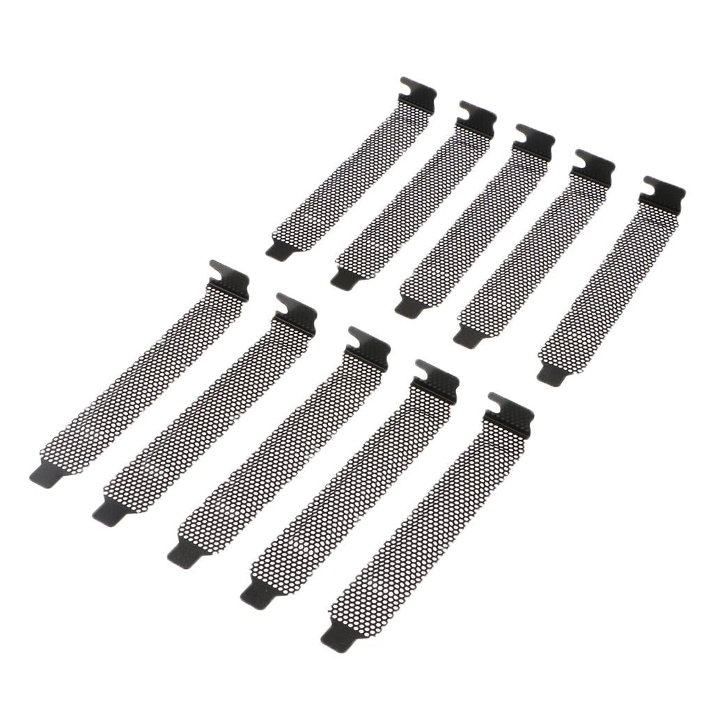 PC Computer Case Slot Cover Dust Filter Blanking Plate Hard Steel Black ...