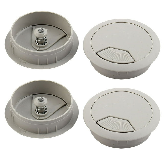 PC Computer Desk Table Grommet Cable Wire Hole Cover 2 Inch Mounting ...