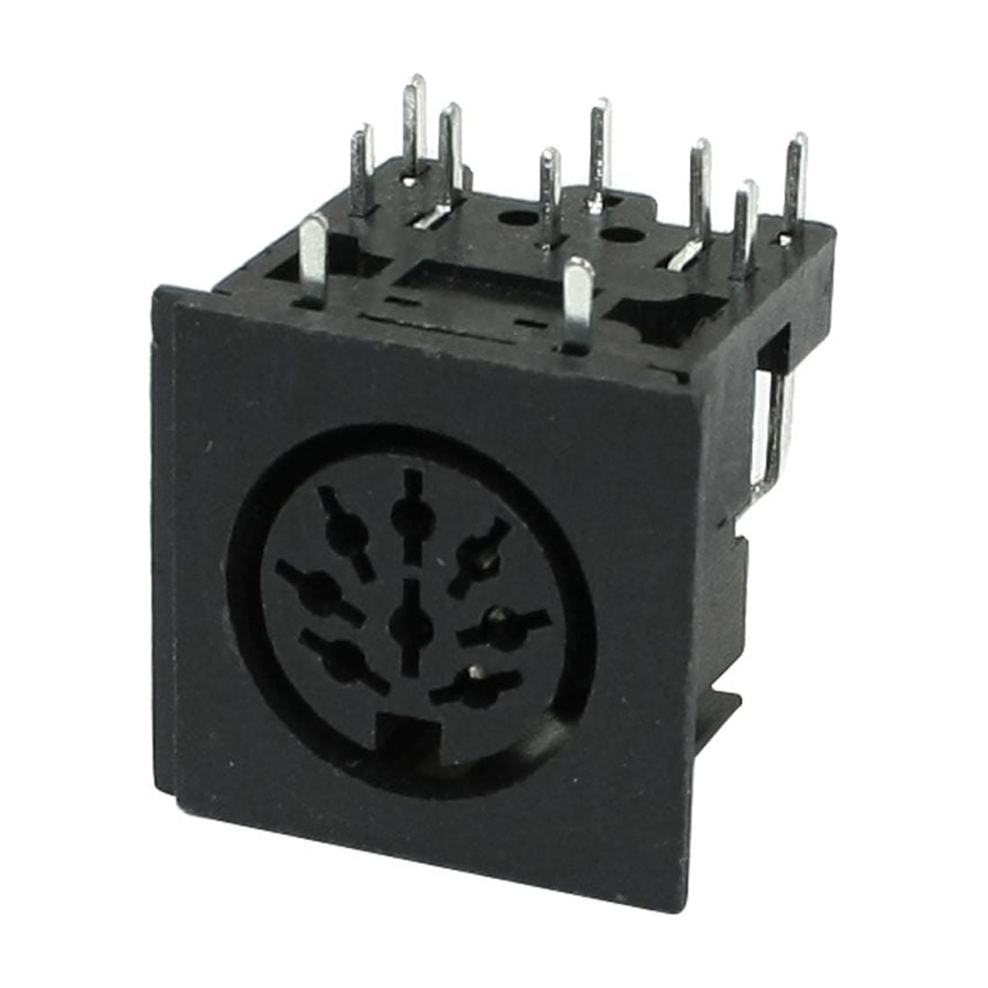 PC Computer Keyboard Right Angle DIN 8 Pin Female Sockets Adapters ...