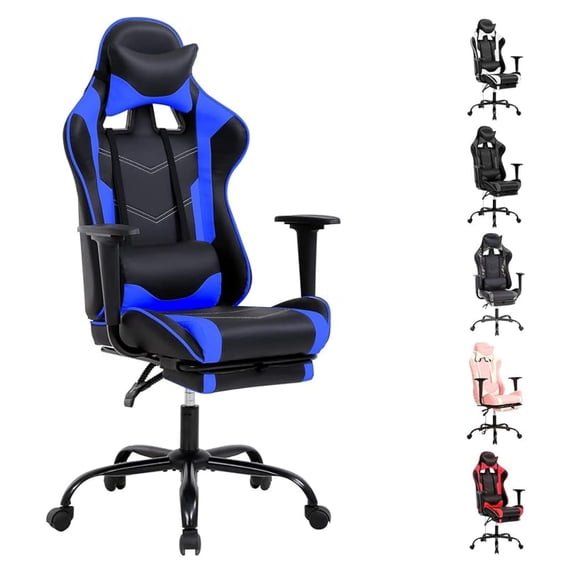PC Computer Lumbar Support Headrest,High Back Racing Office Video ...