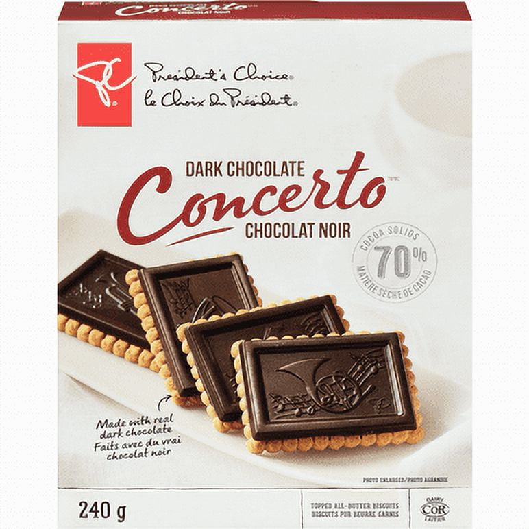 PC Concerto Dark Chocolate Topped All-Butter Biscuits 240g/8.5 oz ...