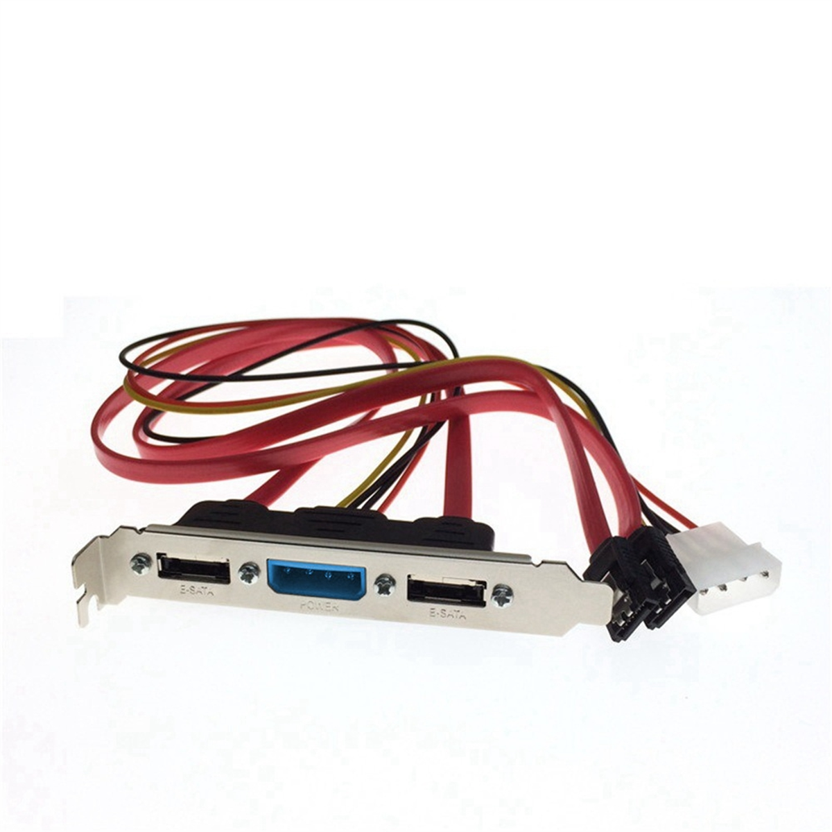 PC DIY SATA to ESATA and 4Pin IDE Molex Power PCI Bracket Slot Cable ...