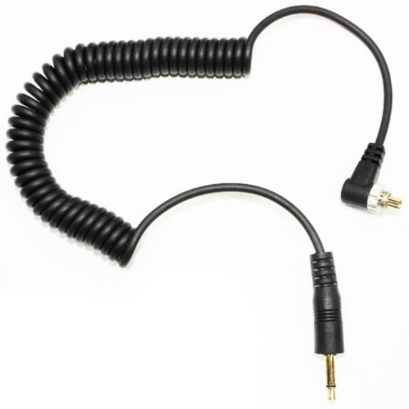 PC Elbow to 3.5mm Straight Head Spring Shutter Cable Cord for Camera ...