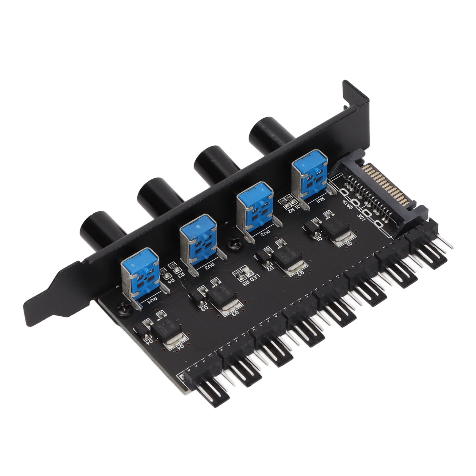 PC Fan Hub, 8 Channel Low Noise 4 Knob Low Loss Fan Controller For CPU ...