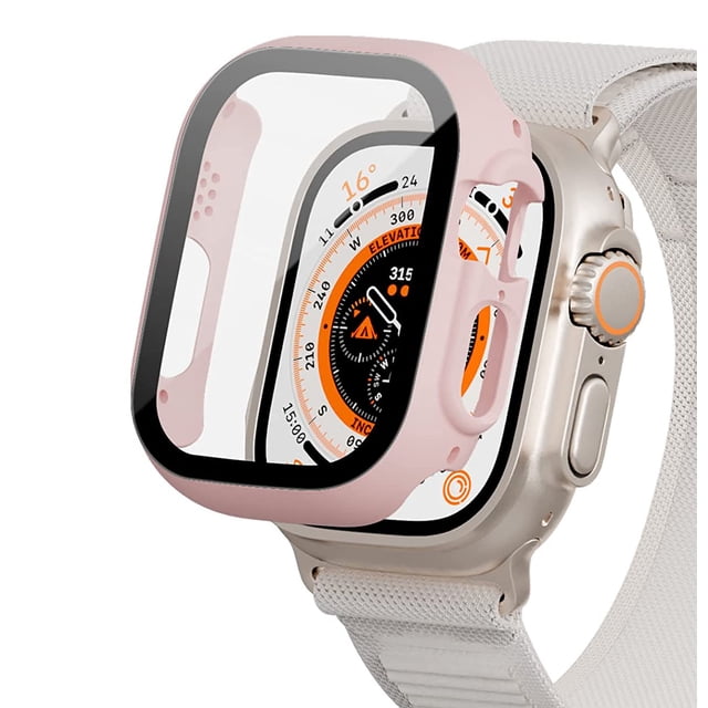 PC Full Cover Tempered Glass Screen Protector Case For Apple Watch ...