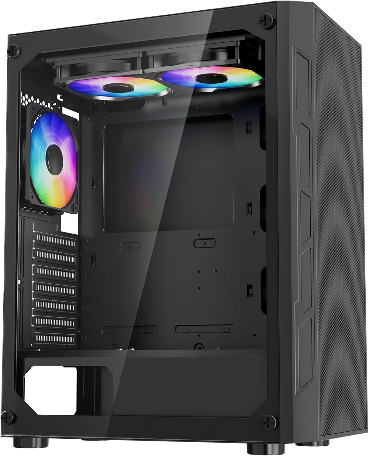 PC Gaming Case, Mid-Tower, Computer Case with High-Airflow Tempered ...