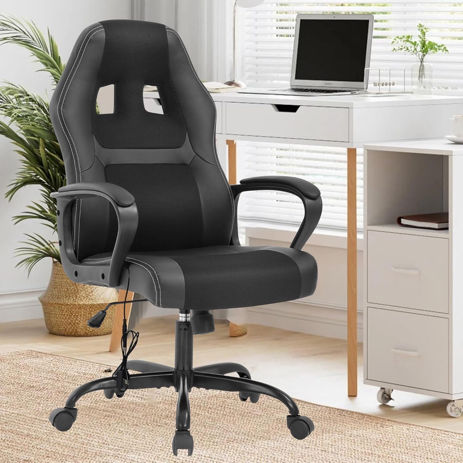 PC Gaming Chair, Ergonomic Computer Chair Height Adjustable Chair ...