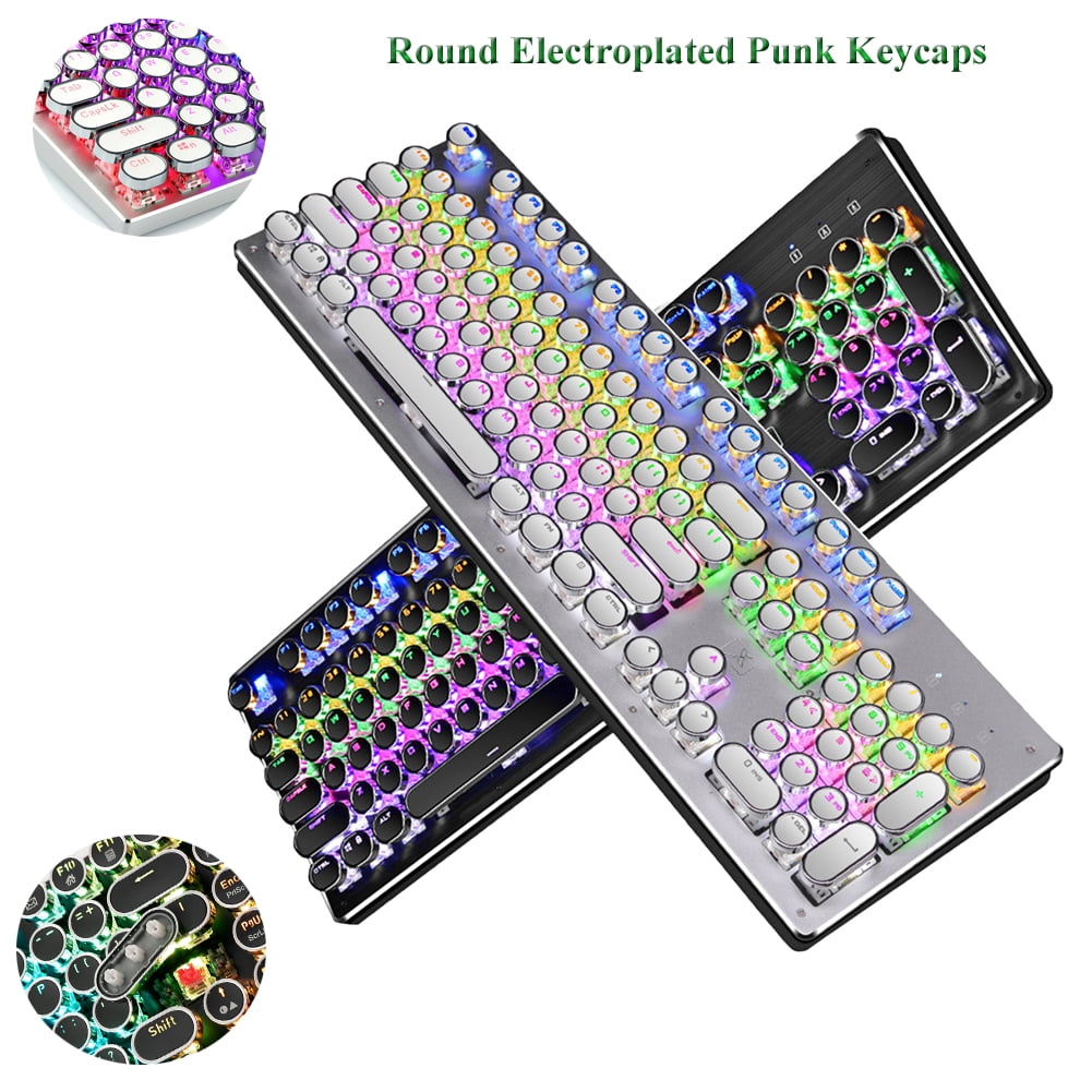 PC Gaming Mechanical Keyboard Keycaps 104Pcs/Set Keycaps Retro Anti ...