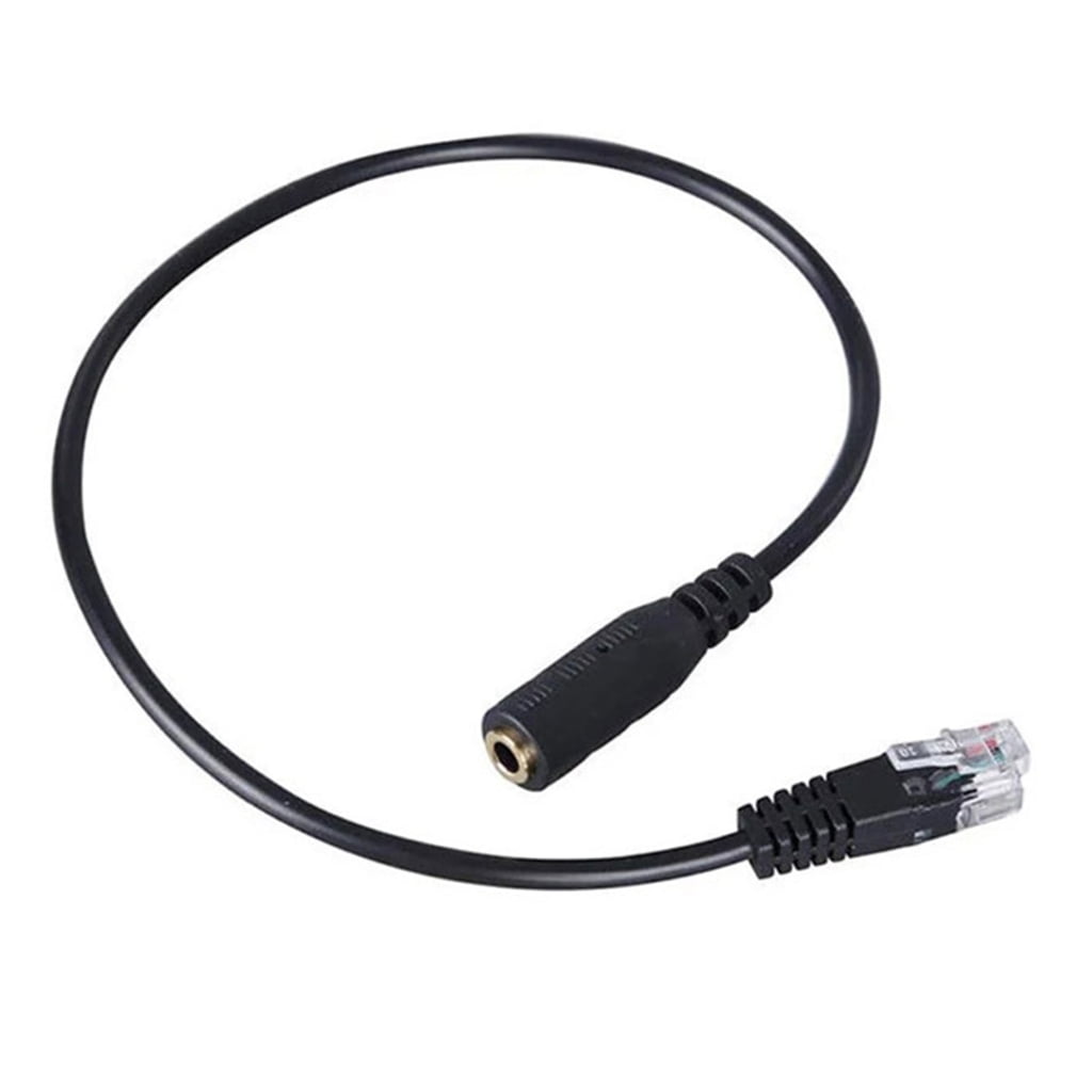PC Headsets To Telephone Adapter RJ9 to 3.5mm Converter Flexible PVC ...