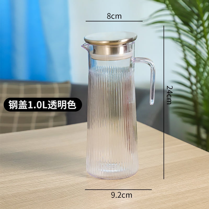 PC Jug Acrylic Striped Pot Plastic Cold Water Jug Transparent Water ...