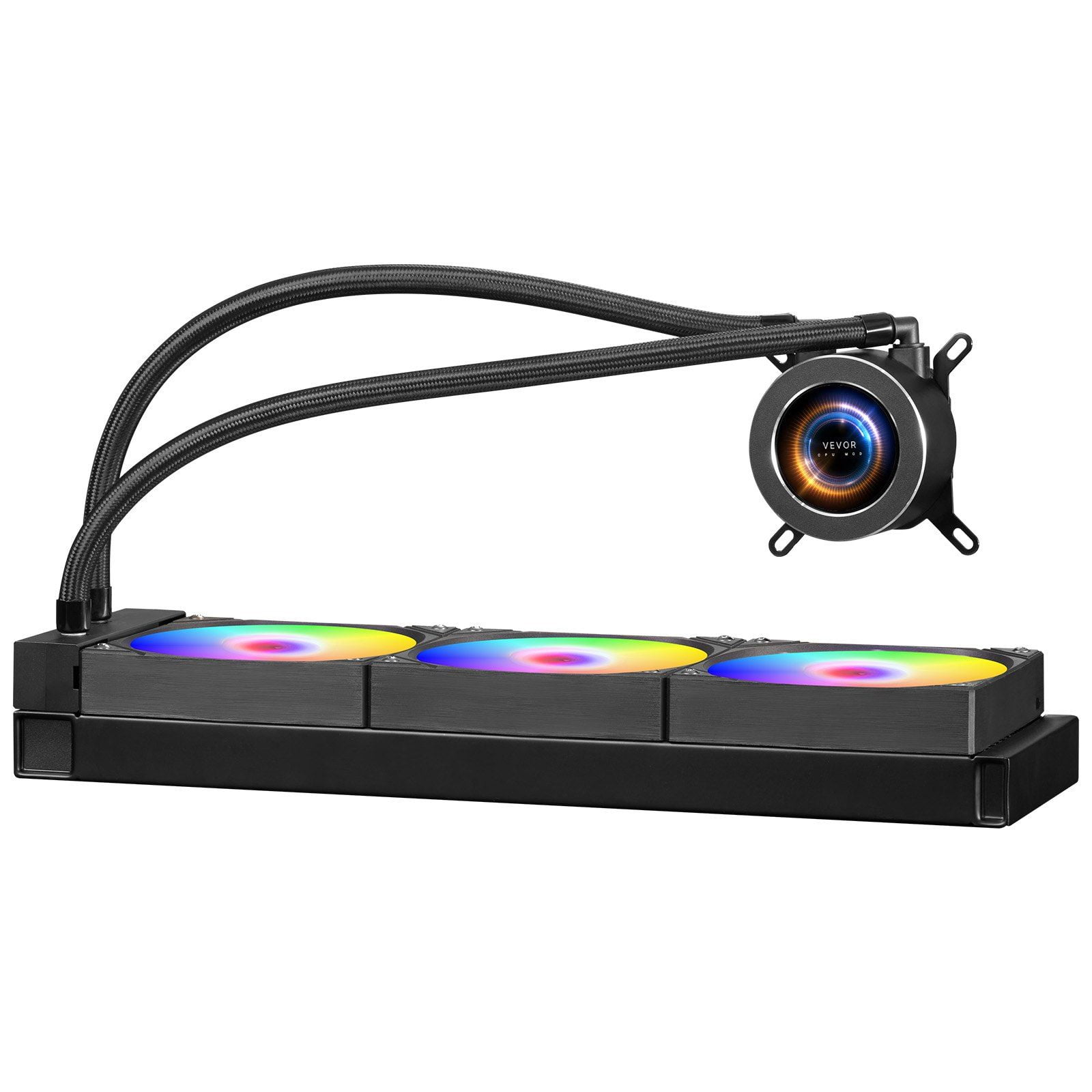 PC Liquid Cooling System with Controller, ARGB Radiator & Fans, 120mm ...
