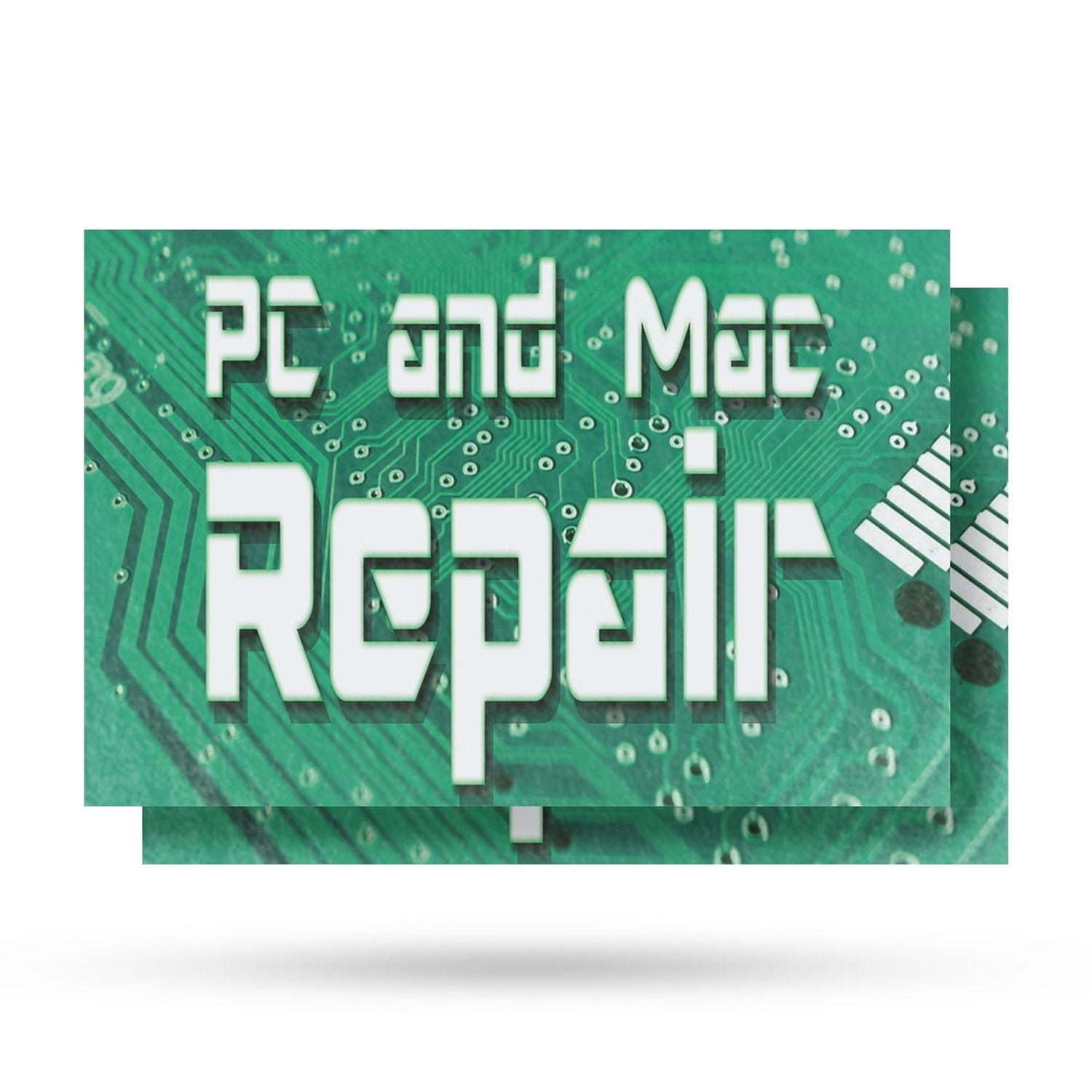 PC and Mac Repair Vinyl Decal 2 Pack of 18 Inch x 24 Inch Weatherproof Heavy-Duty Adhesive ...