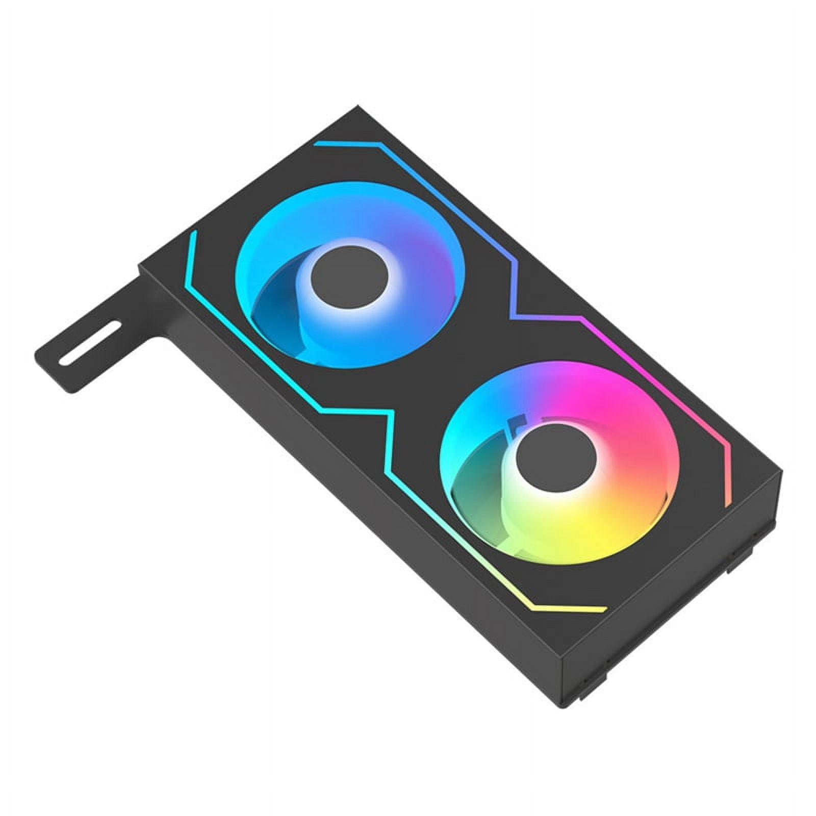 PC Memory Cooling Radiator 4Pin PWM/5V 3Pin ARGB with 2 Cooling Fan RAM Radiator Heatsink for ...