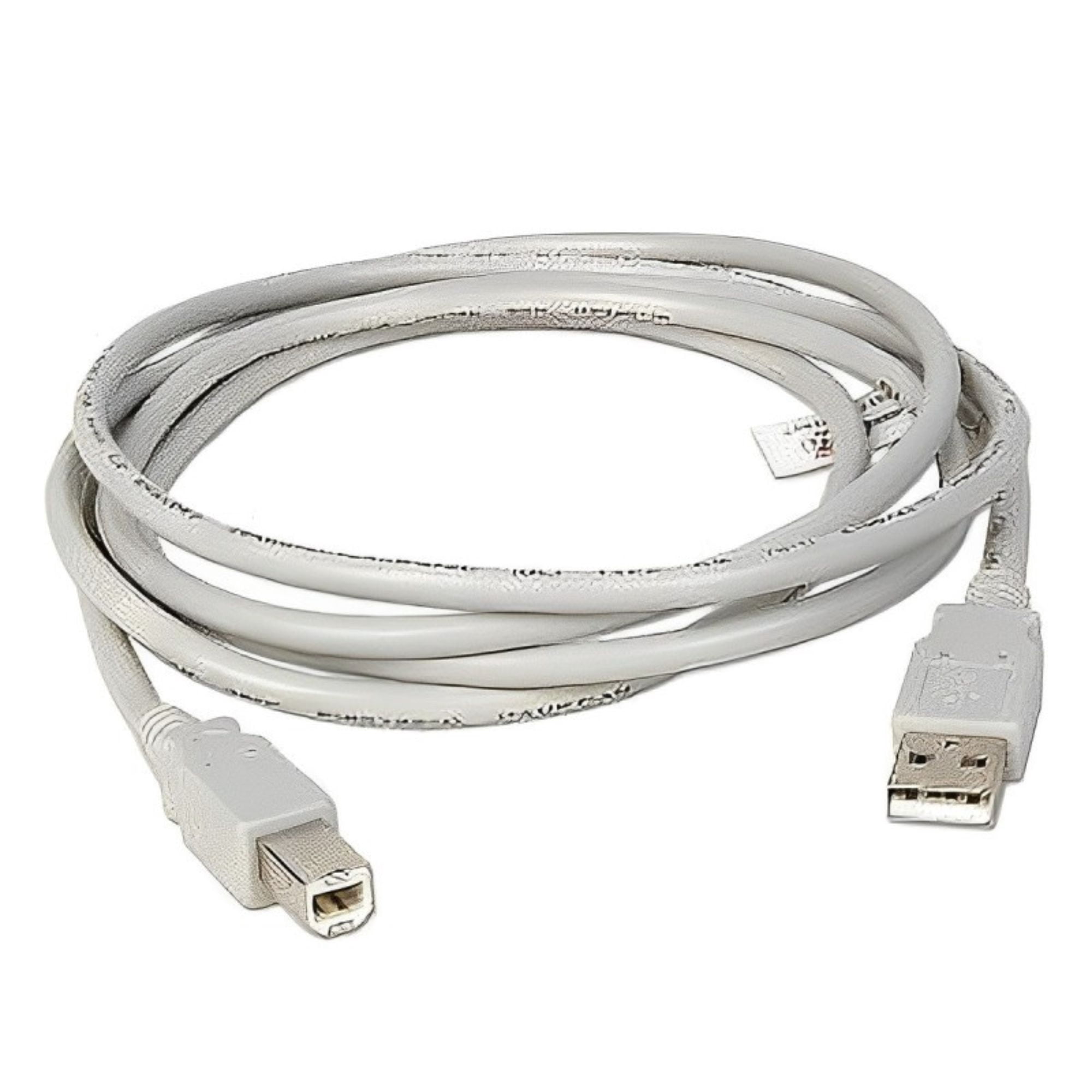 PC Microstore 6 feet USB 2.0 Male Printer Cable - White, Compatible ...