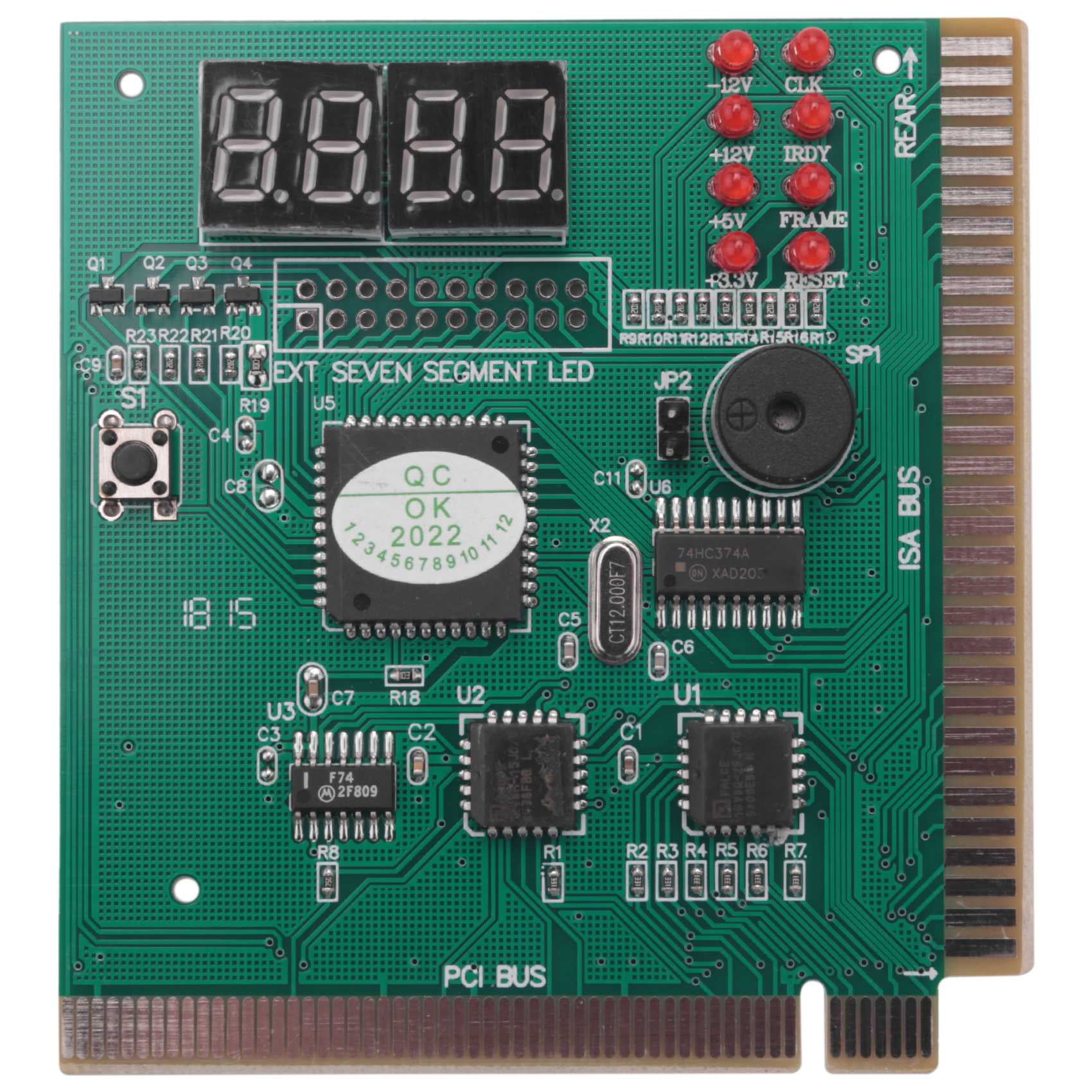 PC Motherboard Diagnostic Card 4-Digit PCI/ISA POST Code Analyzer y2946 ...