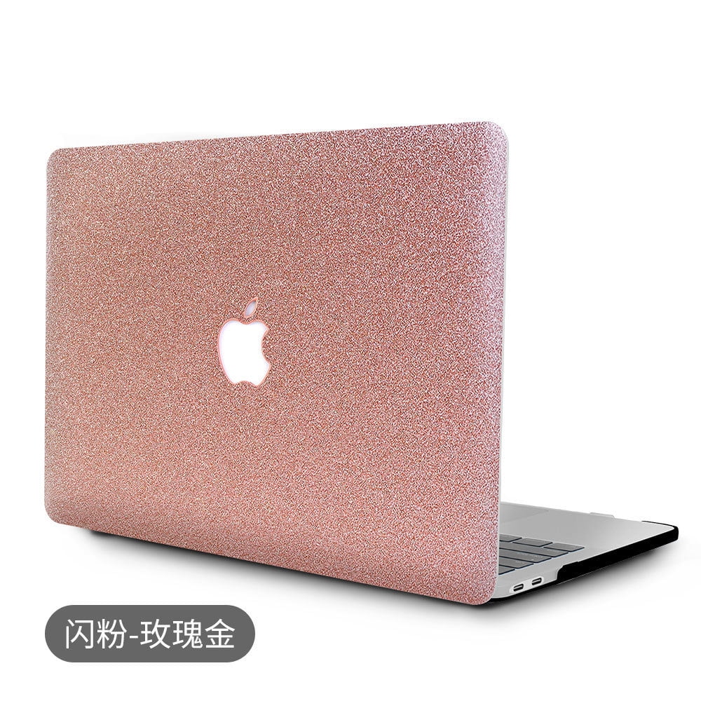 PC+PC Soft Shell Laptop Case for Apple MacBook (Glitter Rose Gold,for ...