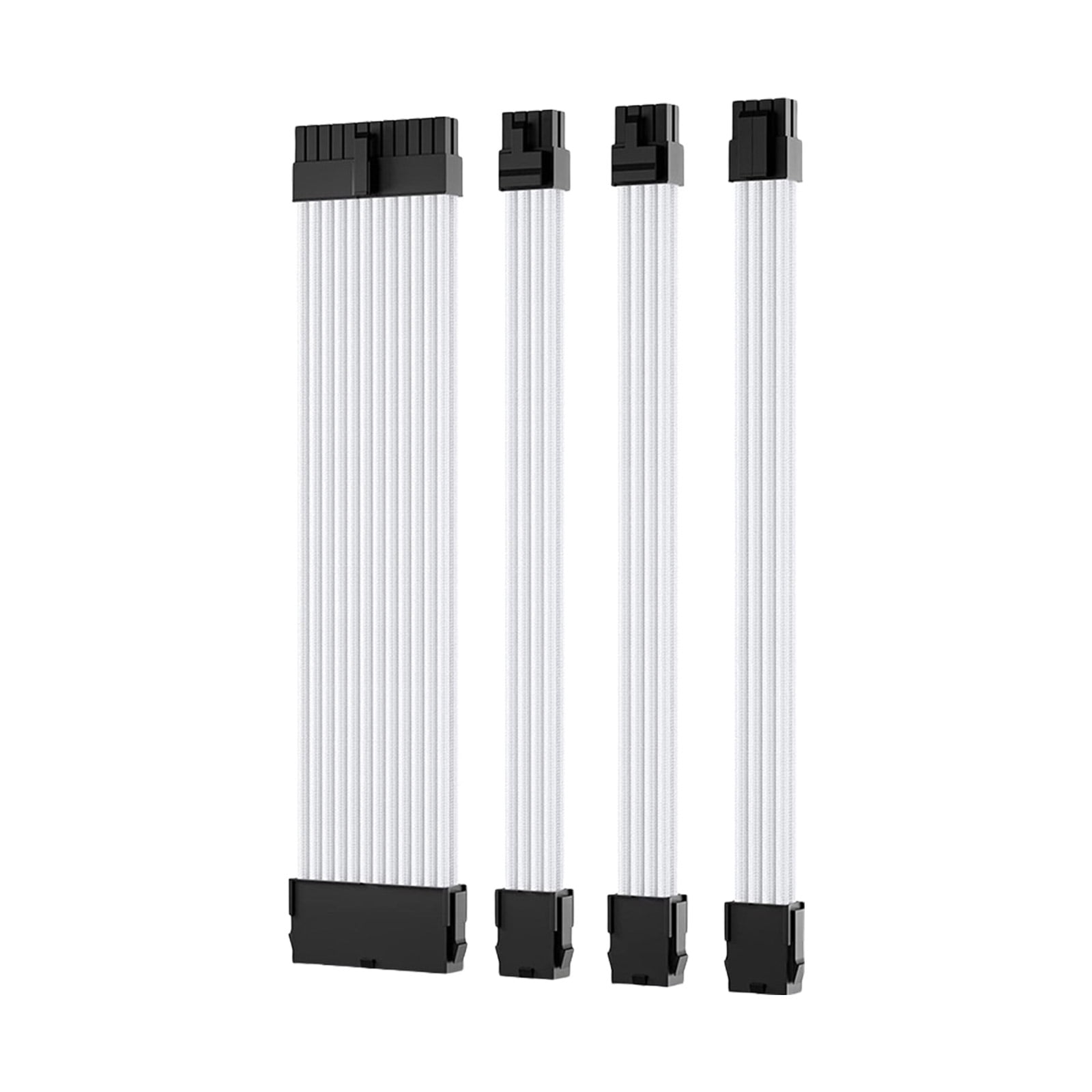PC Power Supply Sleeved Cable Extension Set 30CM 24Pin PCIE GPU 8Pin ...