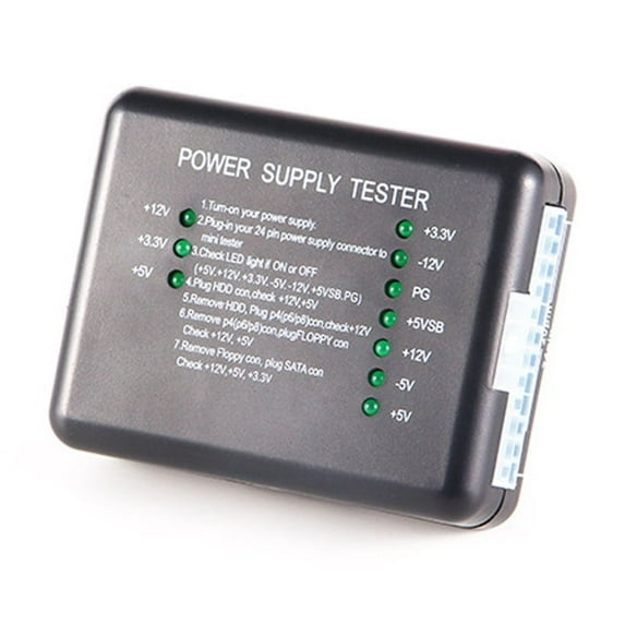 PC Power Supply Tester 20pin/24pin Connectors Power Meter - Walmart.com