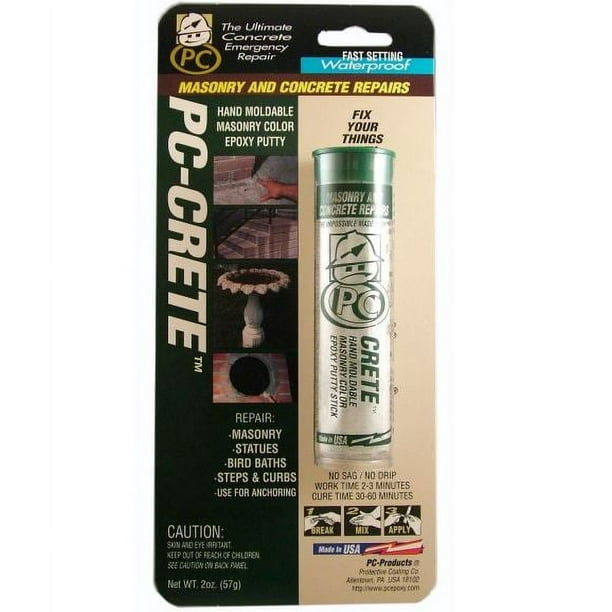 PC Products PC-Crete Epoxy Putty, 2oz Tube, Concrete Gray (25581 ...