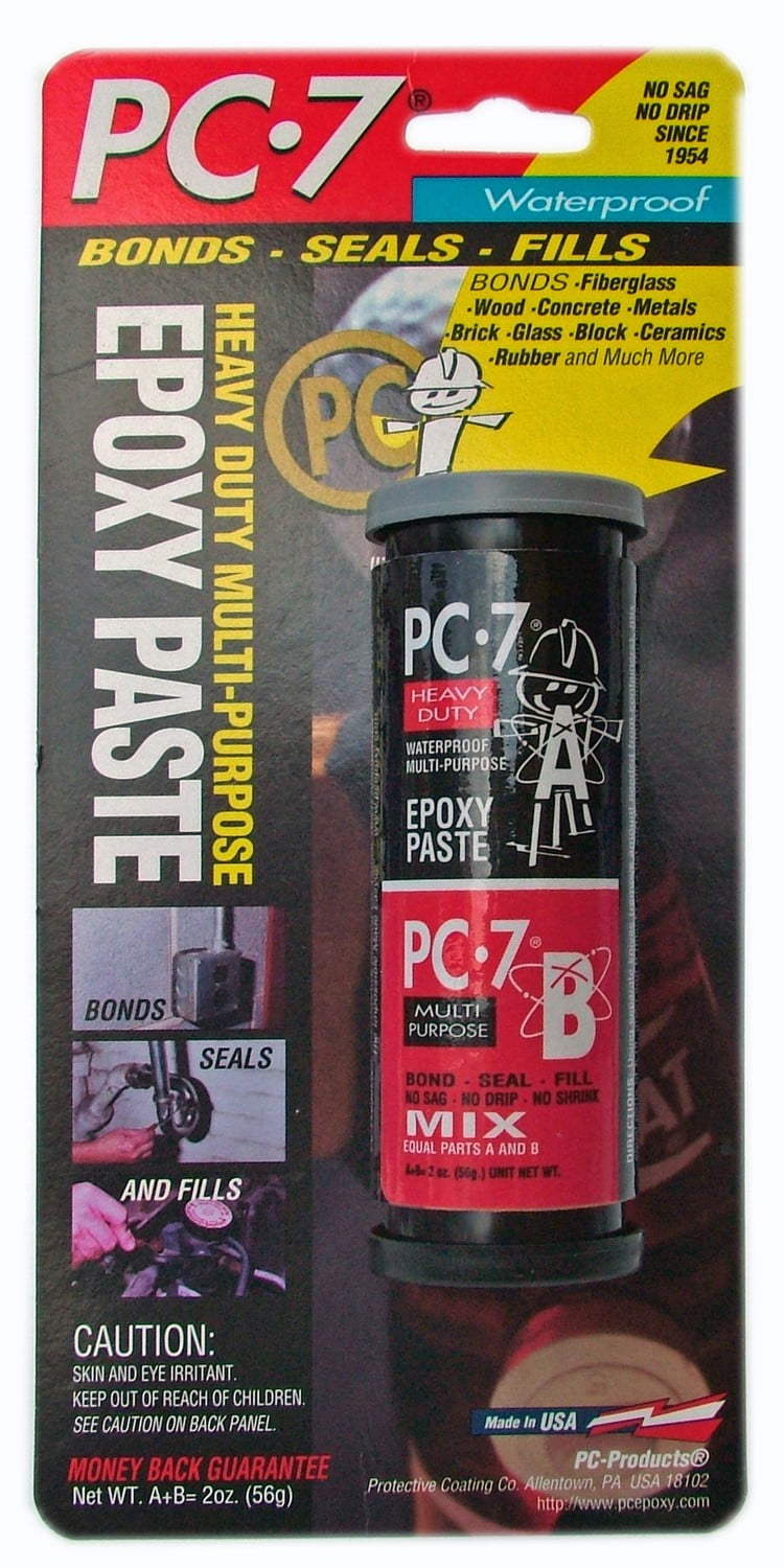 PC Products PC-7 Epoxy Adhesive Paste, Two-Part Heavy Duty, 2oz in Two ...