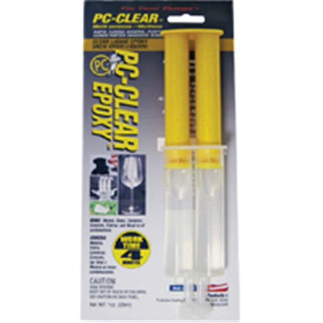 PC Products PC-Clear Epoxy Adhesive Liquid, 1oz Double Syringe, Clear ...