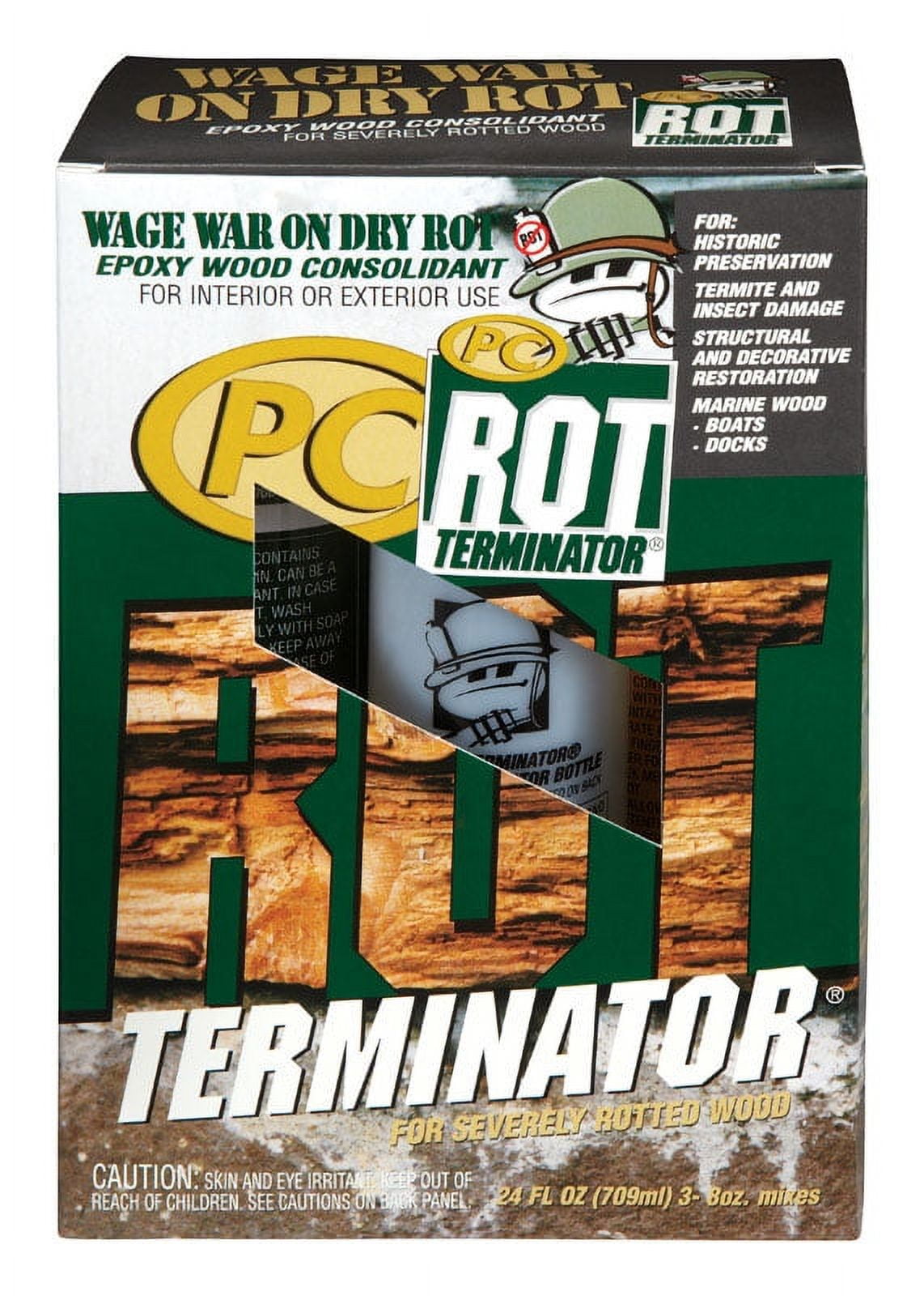 PC Products PC-Rot Terminator Amber Epoxy Wood Hardener 24 oz - Walmart.com