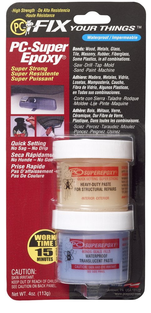 PC Products PC-Super Epoxy Adhesive Paste, Two-Part 4 oz in Two Jars ...