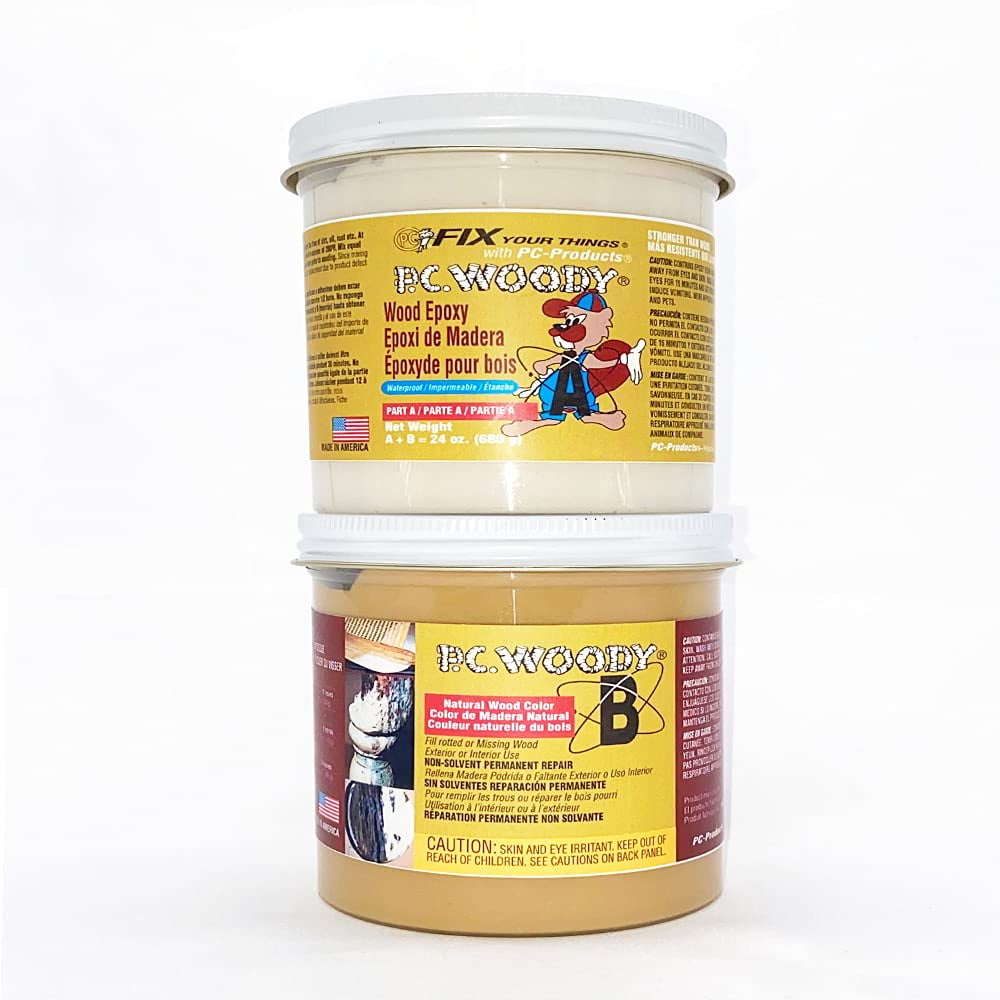 PC Products PC-Woody Wood Repair Epoxy Paste, Two-Part 24 oz in Two ...