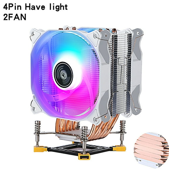 PC Air-Cooled Radiator CPU Cooling Fan 2/4/6 Heat Pipe Cooler ...