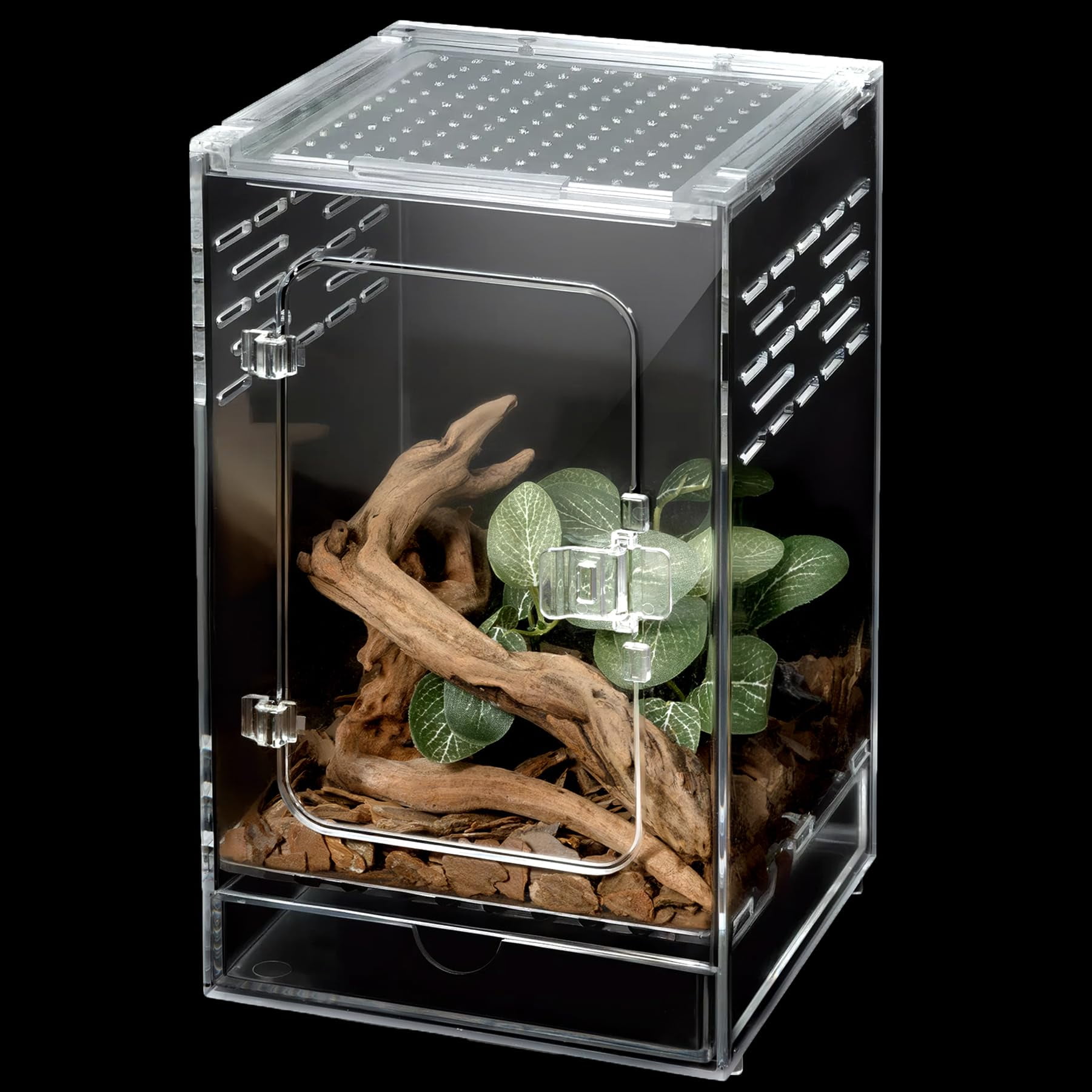PC Reptile Tank,5.9*5.9*9.84 INCH Arboreal Tarantula Cribs,Lizard ...