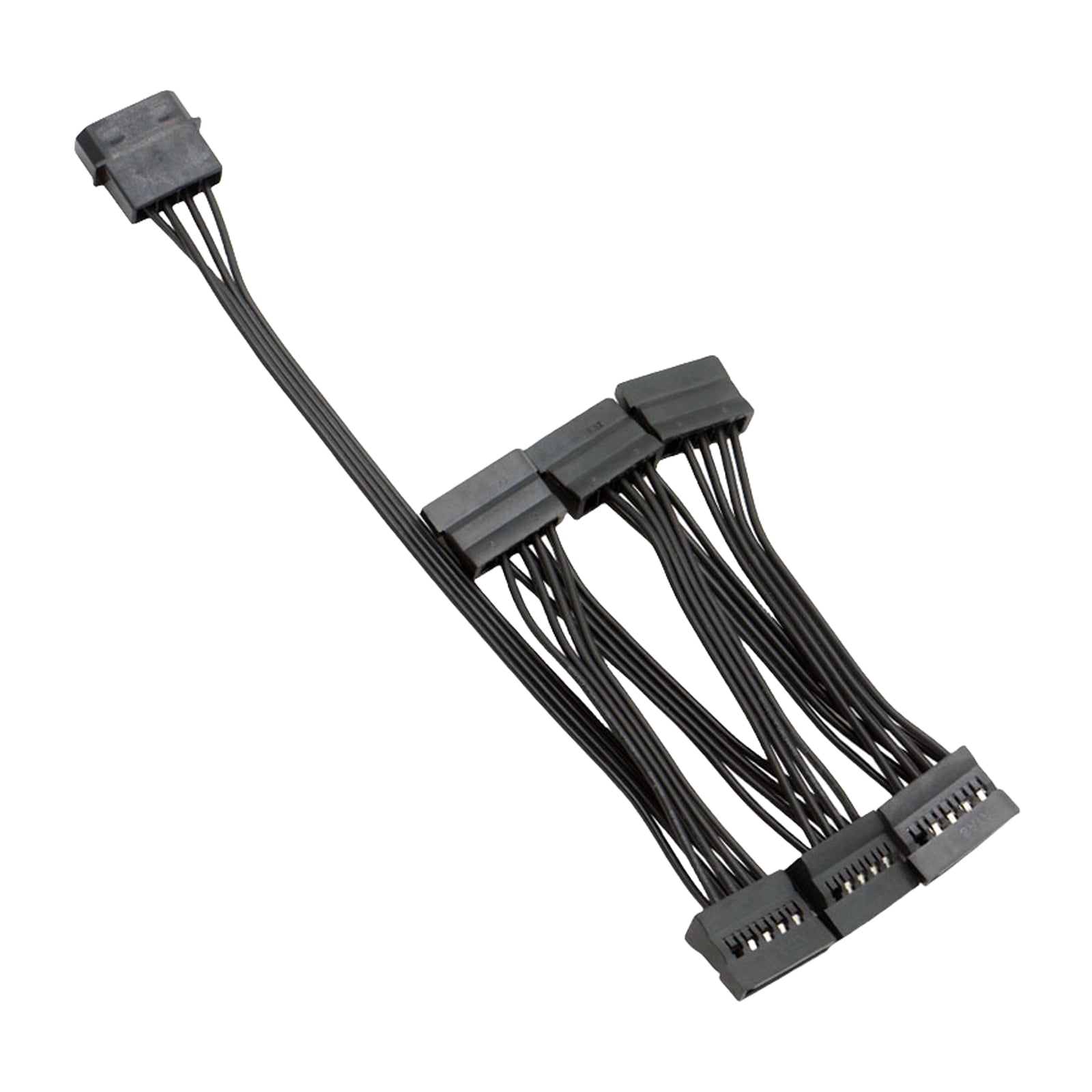 PC Servers Computer Hard 15Pin 1 Male to 3/4/5/6 Big 4Pin Female ...