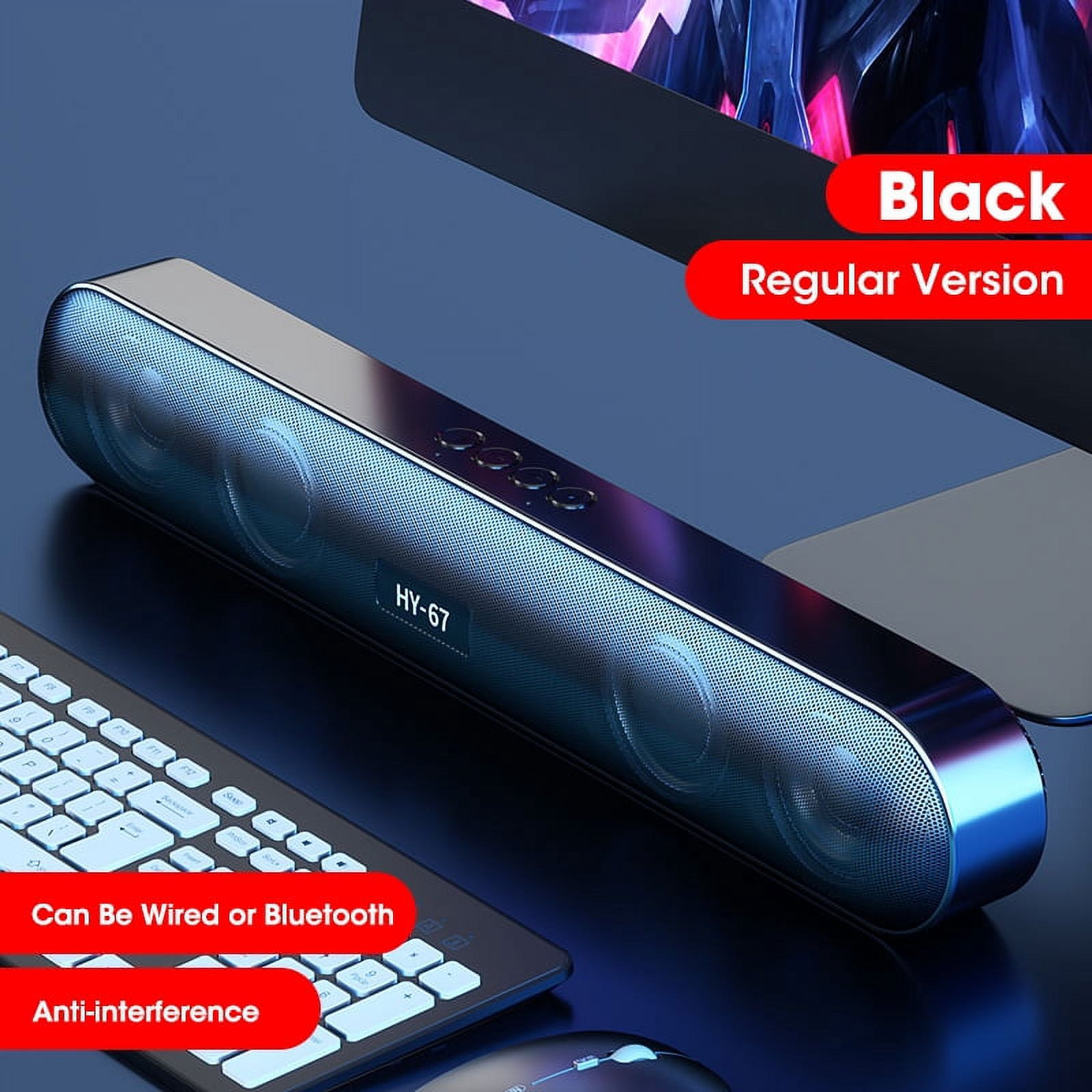 PC Soundbar Wireless 6D Surround Speaker Bluetooth 5.0 Home Wired ...