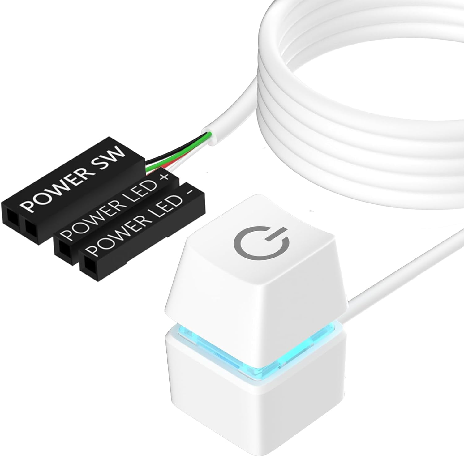 PC Switch Button, Desktop Computer Power Switch, Power Supply Control Adapter Cable 65 inch ...