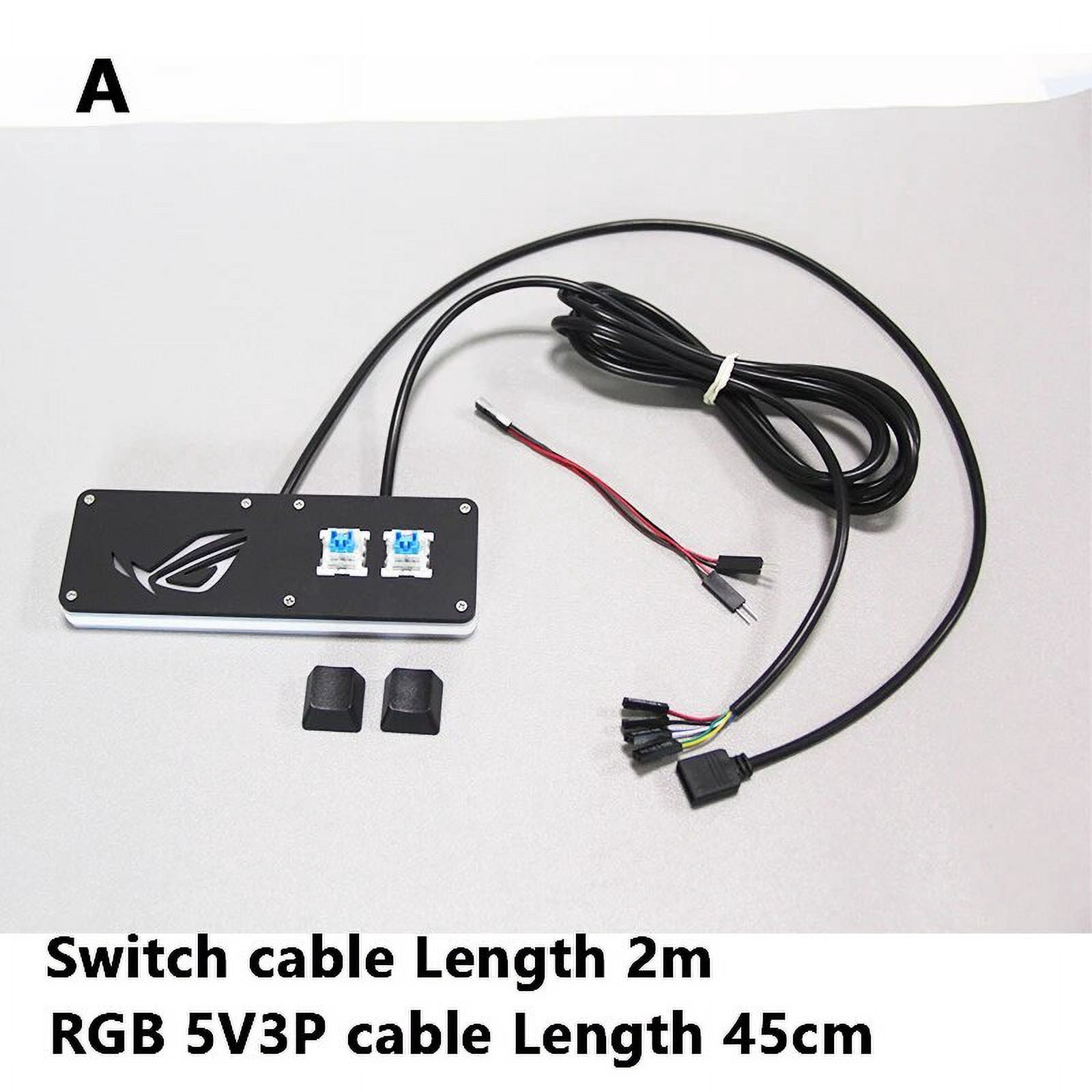 PC Switch reset computer external switch RGB Lighting Desktop ...
