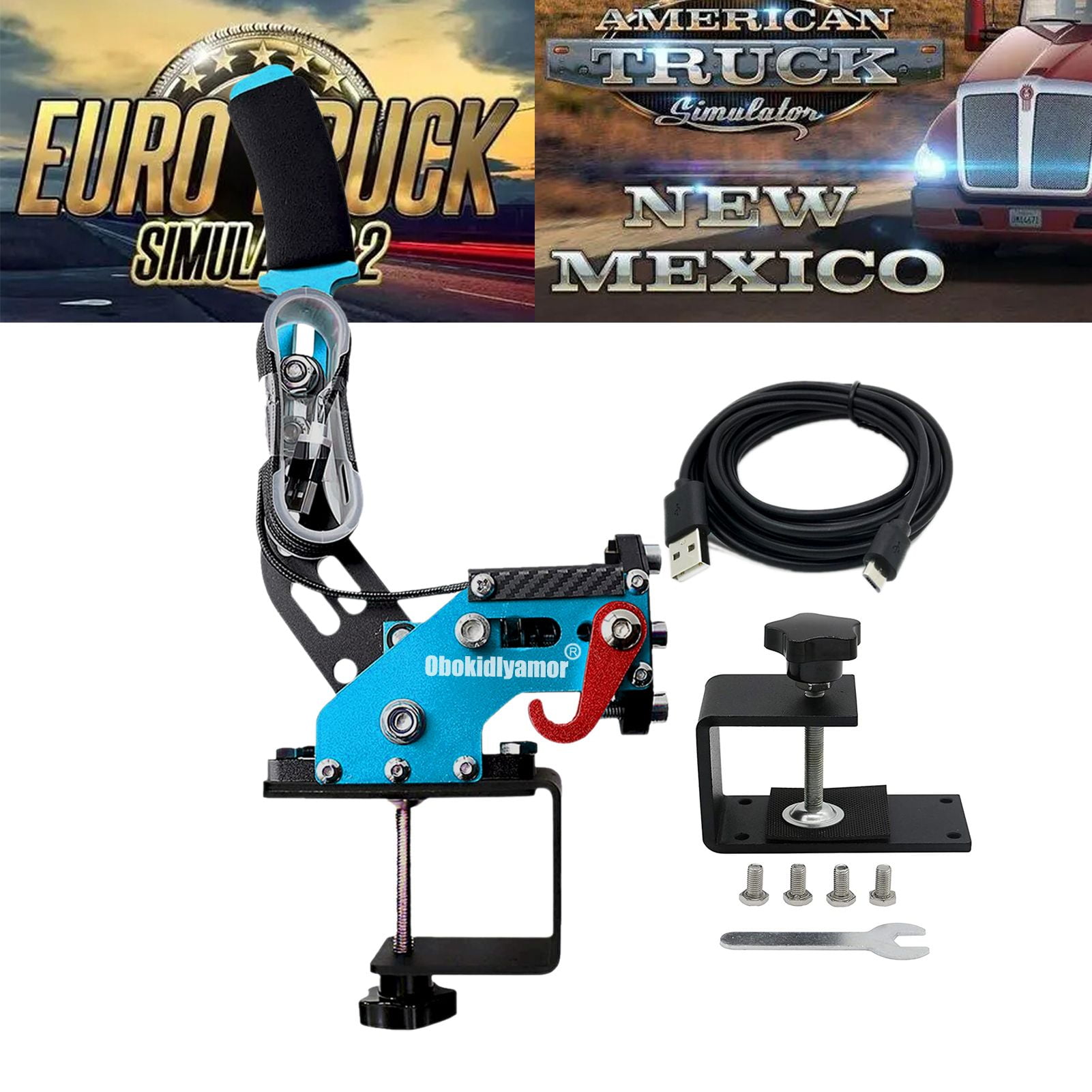 PC USB Handbrake 64Bit Racing Games Handbrake For 3 IN 1 Compatible ...