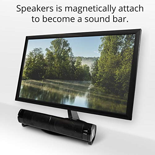 PC USB Powered Monitor Speaker Sound Bar 3.5mm Audio Wired Soundbar ...