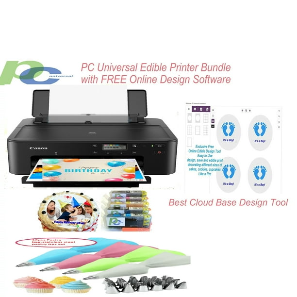Canon Pixma Edible Printer Bundle: Wireless Baking Printer with Edible ...
