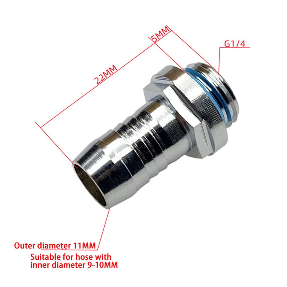 PC Water Cooling Barb Fitting Two-Touch Fitting G1/4 Thread HosePagoda ...