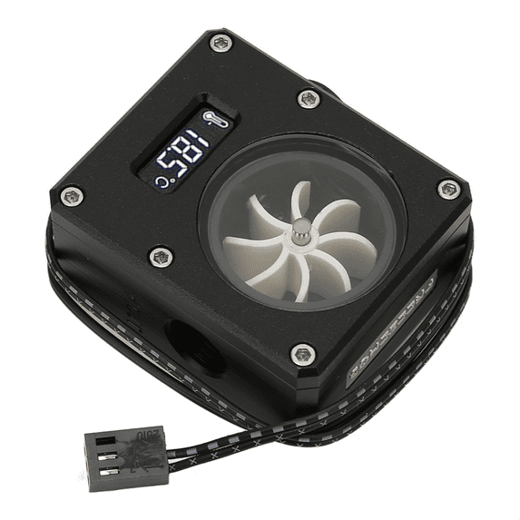 PC Water Cooling Flow Meter Indicator 12V Small 3pin Interface G1/4 ...