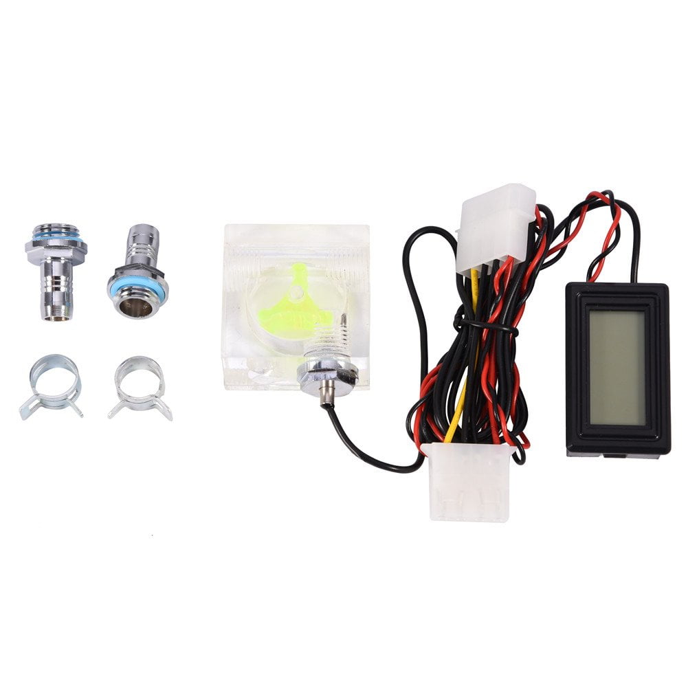 PC Water Cooling Thermometer, SSF20 PC Computer 3 Way Meter Digital ...