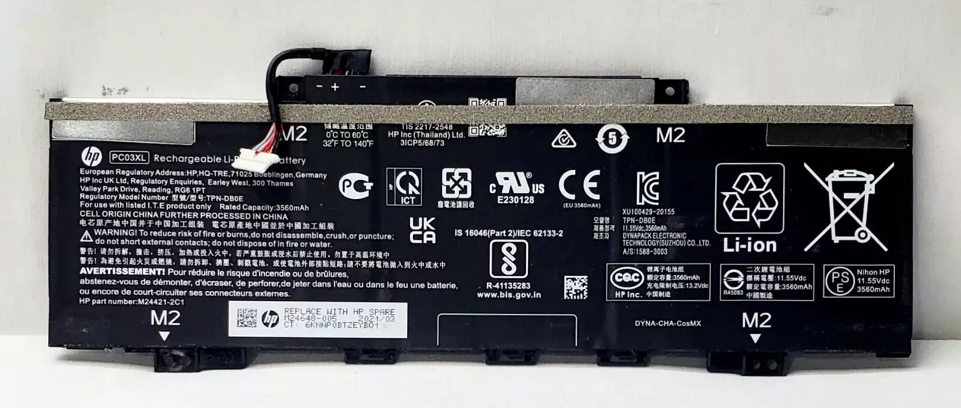 PC03XL HSTNN-OB1W 43.3Wh Genuine Battery For HP Pavilion x360 15 ...