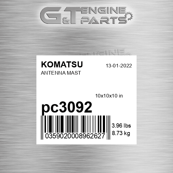 PC3092 ANTENNA MAST fits KOMATSU (New OEM) - Walmart.com