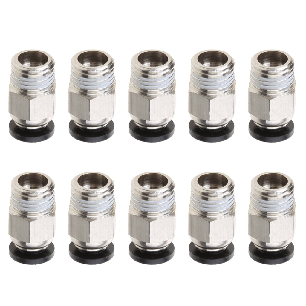 PC4-M10 Male Straight Pneumatic PTFE Tube Push In Quick Fitting ...