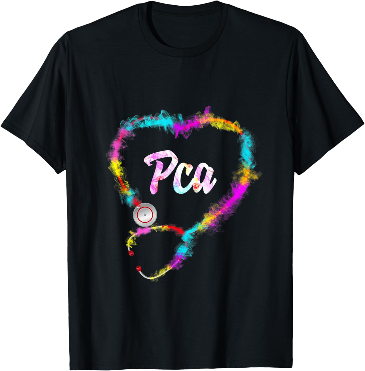 PCA Stethoscope Heart Shape Care Assistant Nurse Week Women Cotton T ...