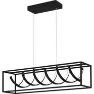 ET2 Lighting E21357-BK Dorian - 18W 3 LED Linear Pendant-1 Inches Tall and 1 Inches Wide Black ...
