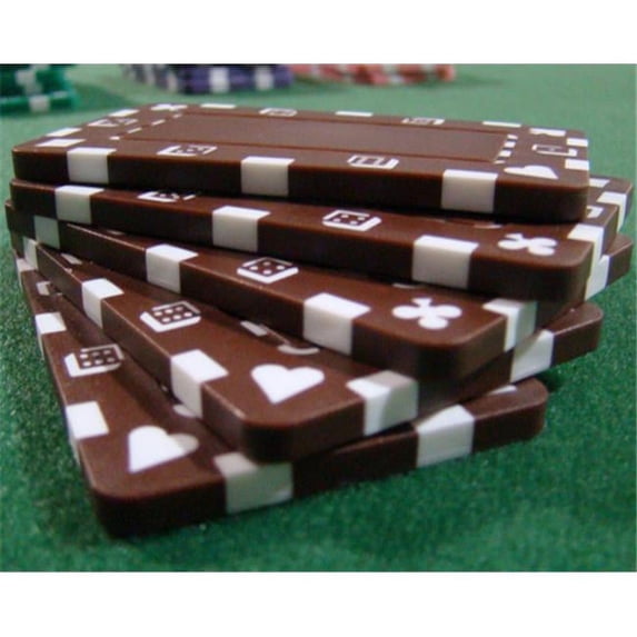 PCB-2103 5 Brown Rectangular Poker Chips - Walmart.com
