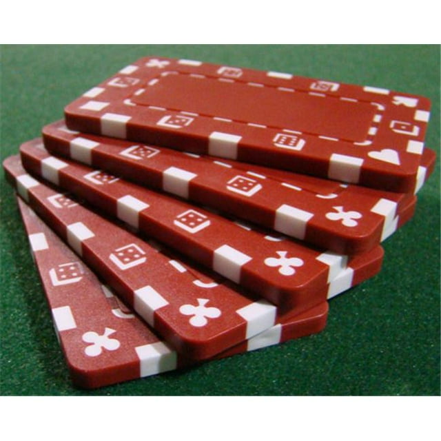 PCB-2109 5 Red Rectangular Poker Chips - Walmart.com