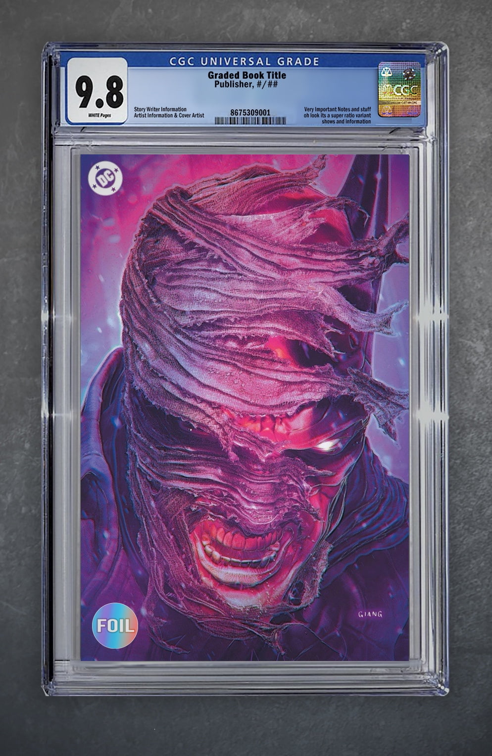 PCB HOBBY BATMAN #158 HUSH 2 JOHN GIANG ULTRA FOIL VIRGIN VARIANT ...