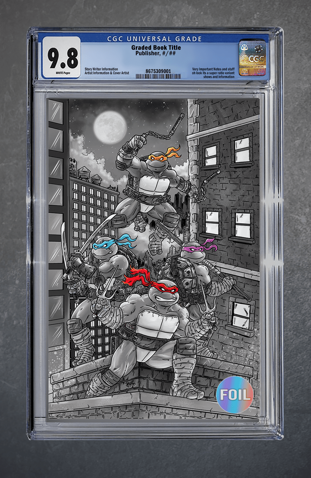 PCB HOBBY TEENAGE MUTANT NINJA TURTLES #6 JOSH C LYMAN SPOT COLOT VIRGIN FOIL VARIANT LIMITED TO ...