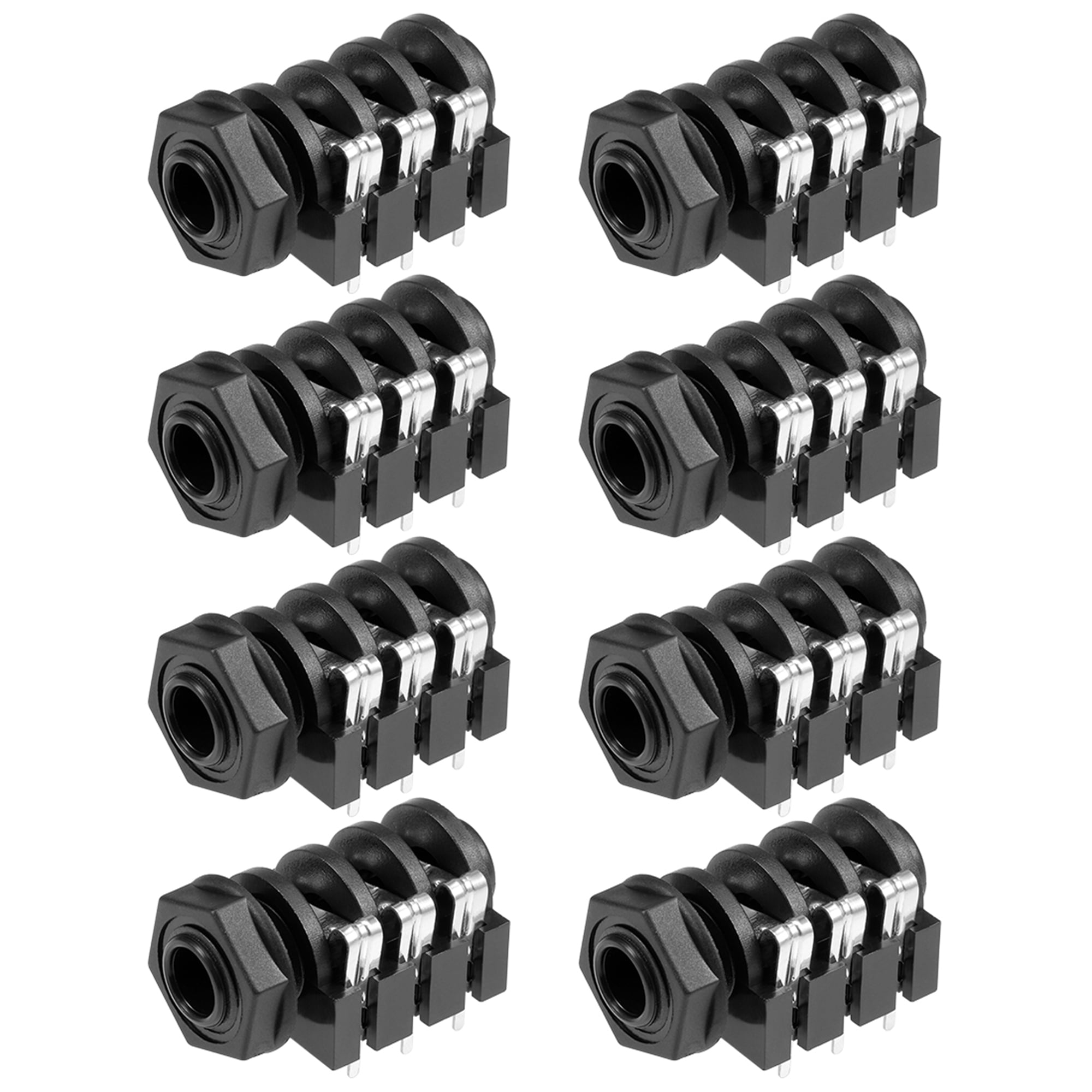 PCB Mount 6.35mm 6 Pin Socket Headphone Stereo Audio Video Connector ...
